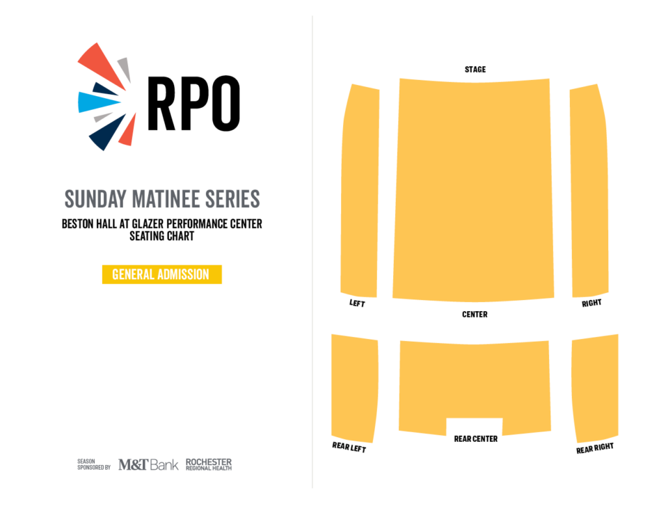 Seating Charts - Rochester Philharmonic Orchestra